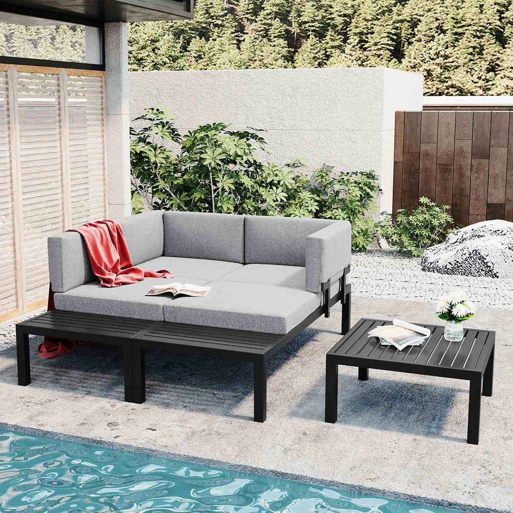 Outdoor aluminum sectional sofa store