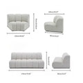 Ghita Performance Boucle Armless L Shaped Sectional – Hooseng Furniture