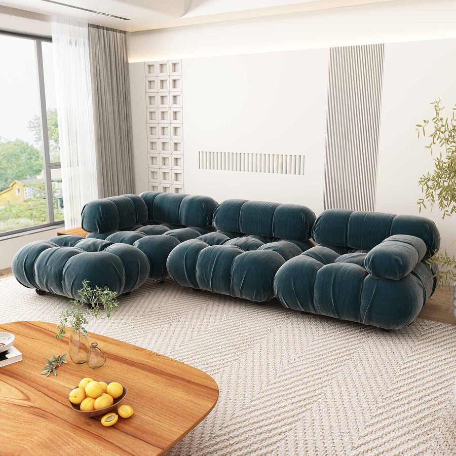 Superior Velvet Modular Mario Bellini Single Corner Chair | Hooseng ...