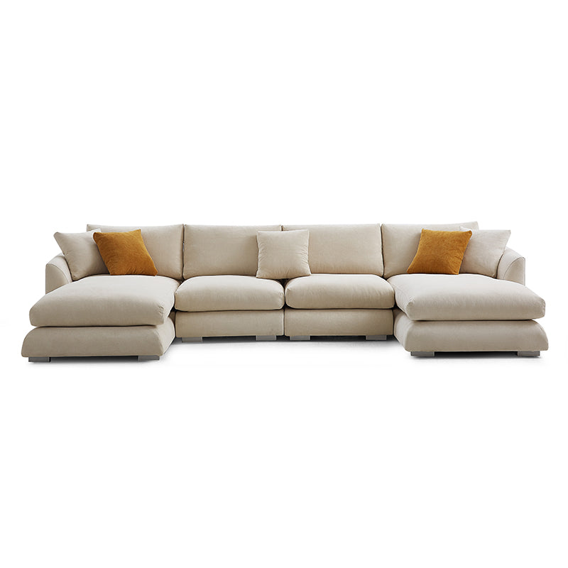 Teaka Boutique Family Set with Double Chaise Sectional – Hooseng Furniture