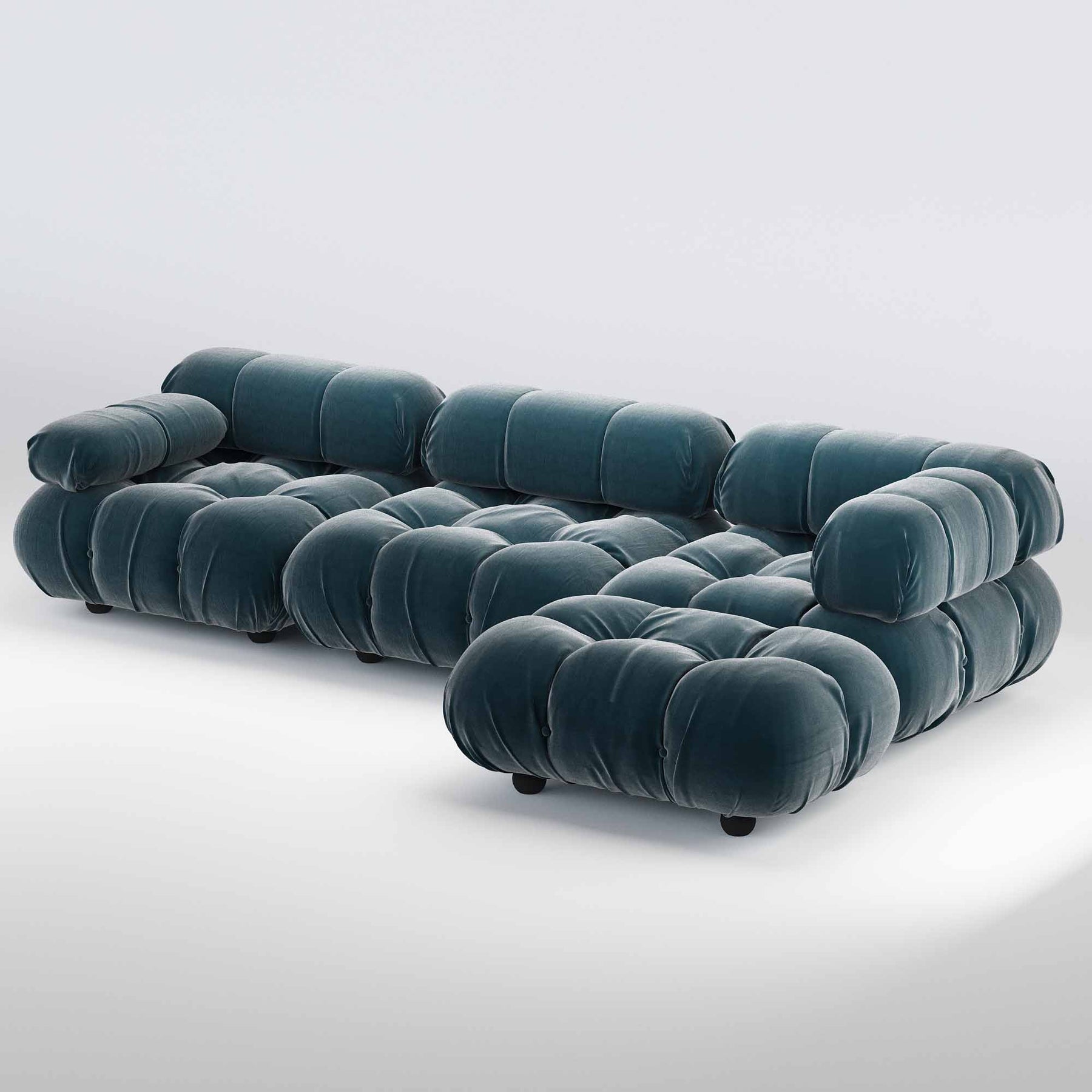 Superior Velvet Modular Mario Bellini Single Corner Chair | Hooseng ...