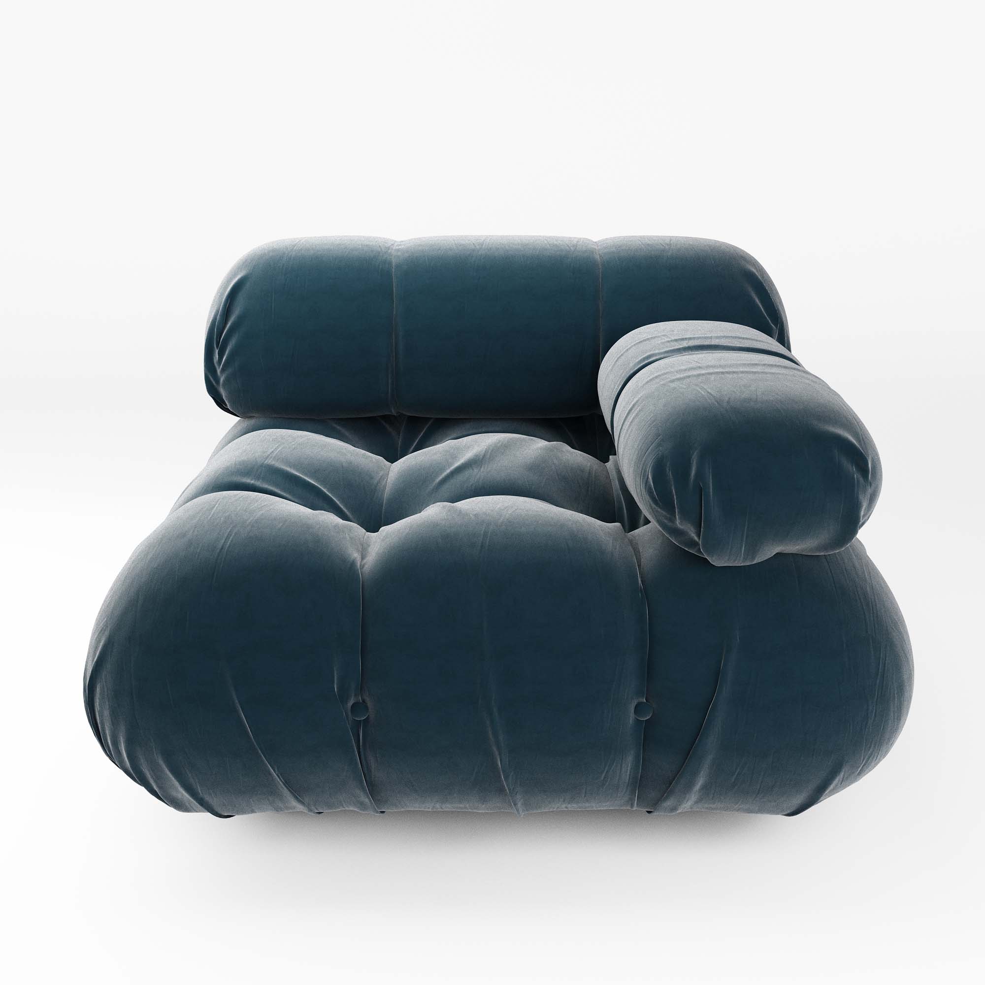 Superior Velvet Modular Mario Bellini Single Rright Arm Chair | Hooseng ...